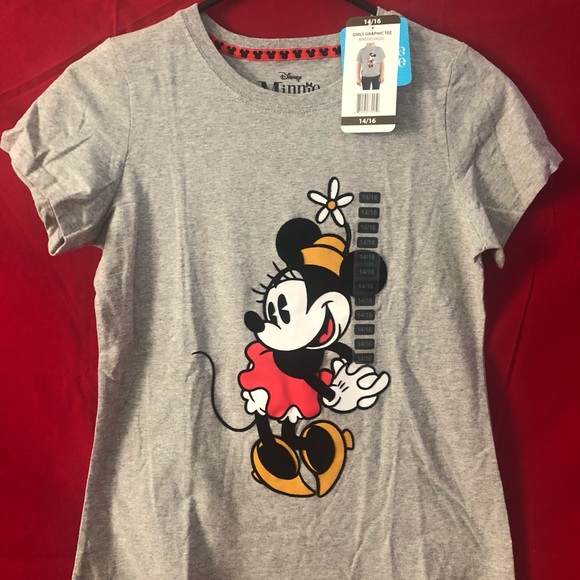 Disney | Shirts & Tops | New Girls Gray Minnie Mouse Tee | Poshmark